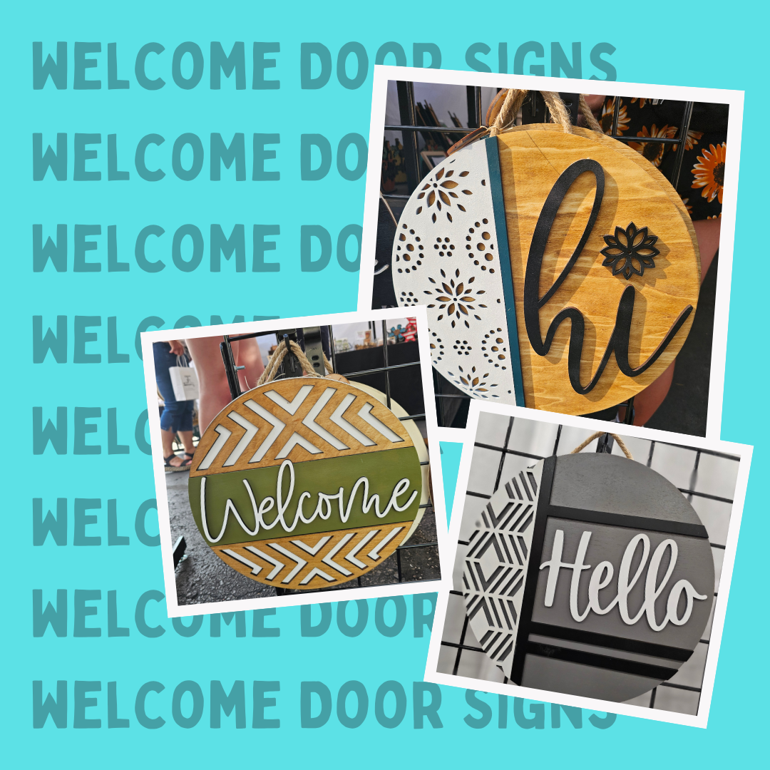 Round Wooden Door Signs – LB Personalized Design