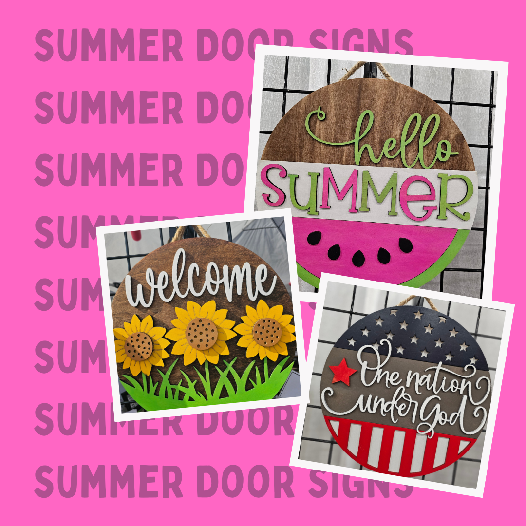 Round Wooden Door Signs – LB Personalized Design