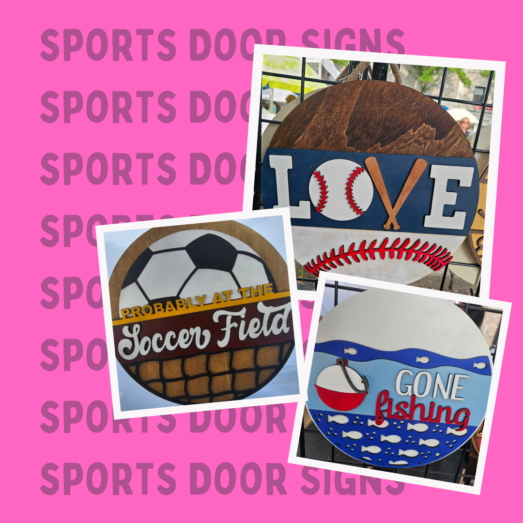 Round Wooden Door Signs – LB Personalized Design