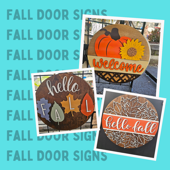 Round Wooden Door Signs – LB Personalized Design