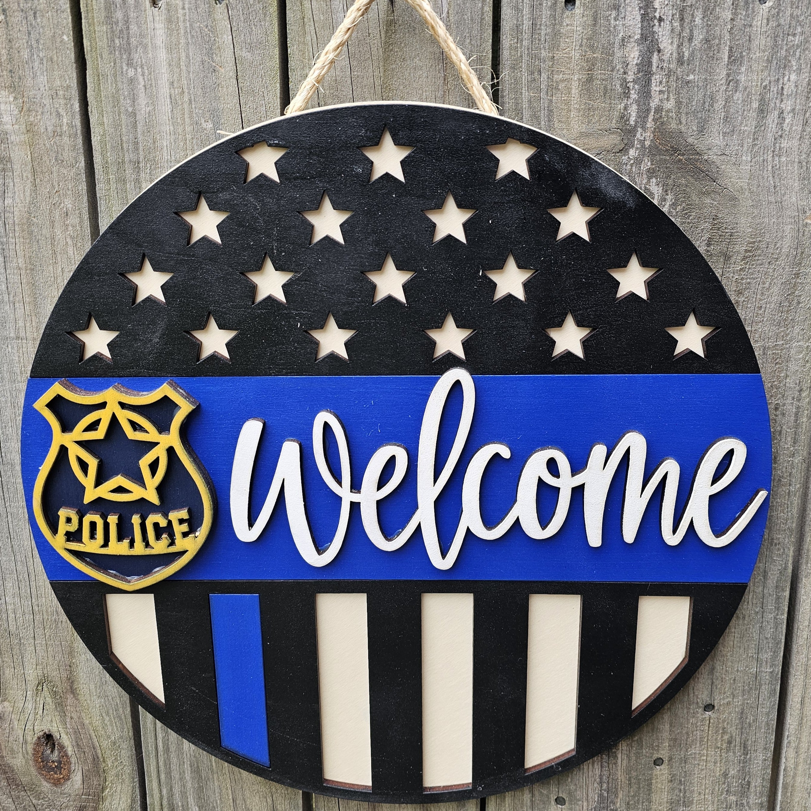 Police Officer Welcome Sign – LB Personalized Design